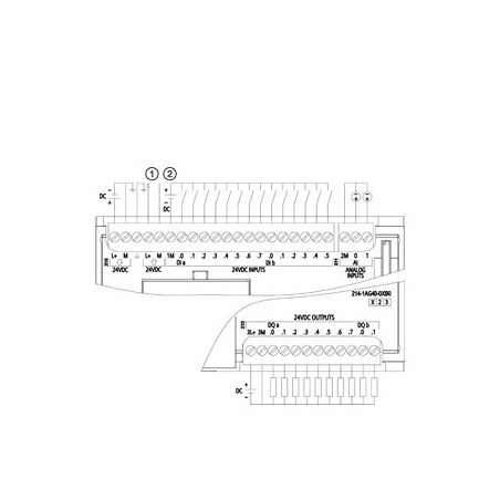 PLC Siemens S7-1200 CPU 1214C 14DI/10DO/2AI / Alim 24 VDC