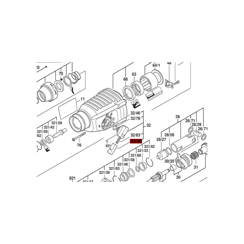 Boton Interruptor Martillo Bosch Gbh 2-26 Dre 3-28 Dre 2-20d